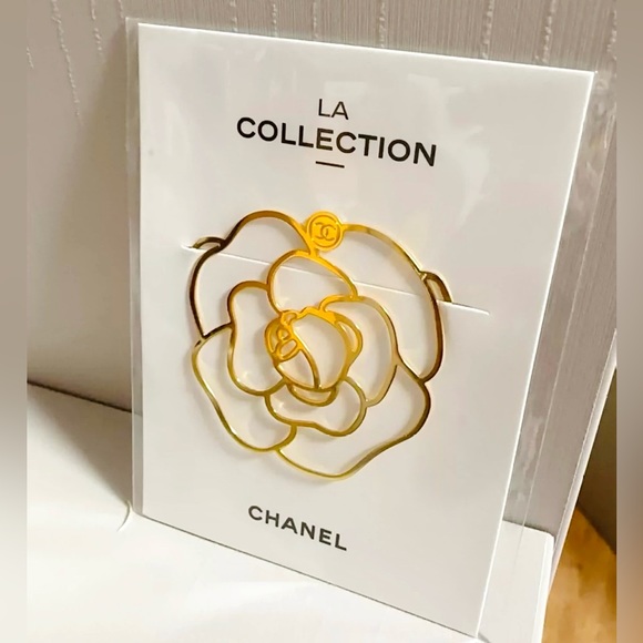 CHANEL | Makeup | Authentic Chanel Camellia Gold Metal Bookmark | Poshmark